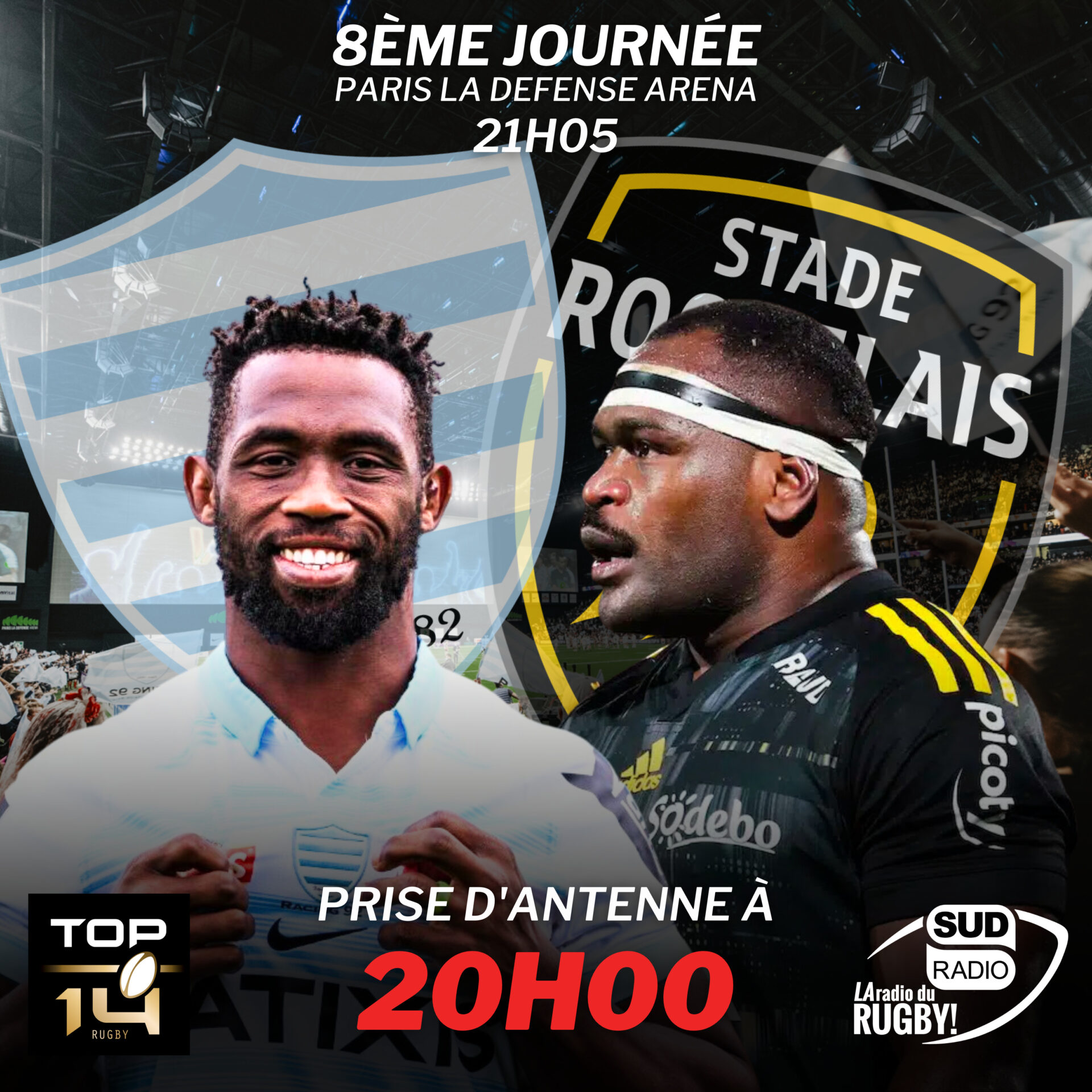 Top 14 - 8ème journée : Racing 92 - Stade Rochelais | Sud radio rugby