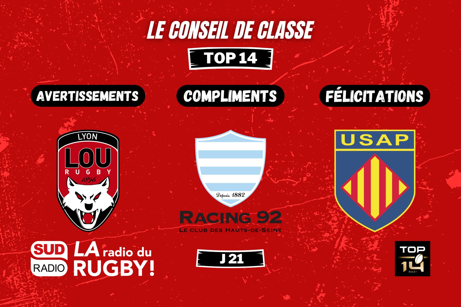 Le Conseil de classe de la 21e journée du Top 14