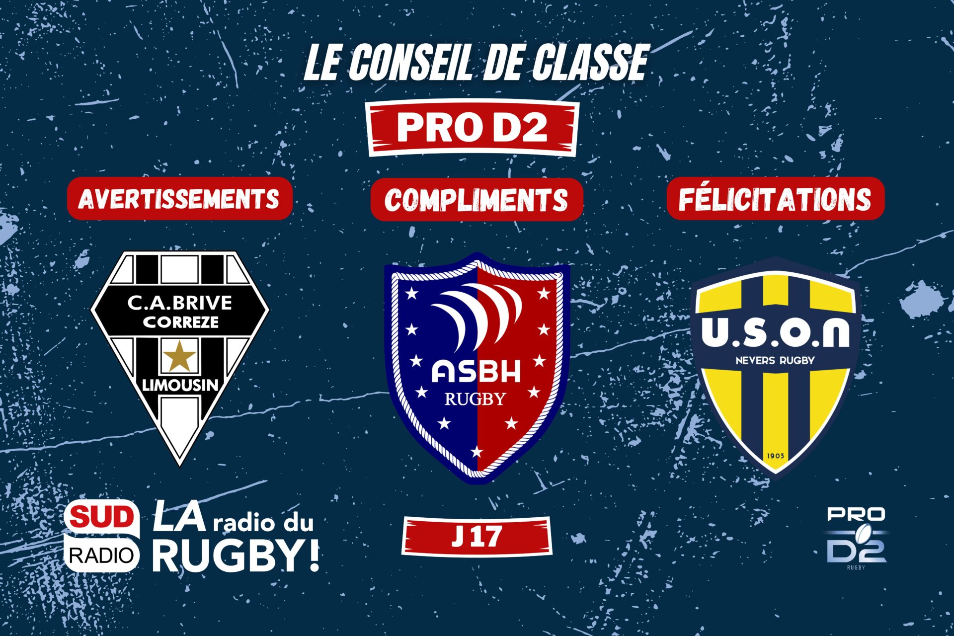 Le Conseil de classe de la 17e journée de Pro D2